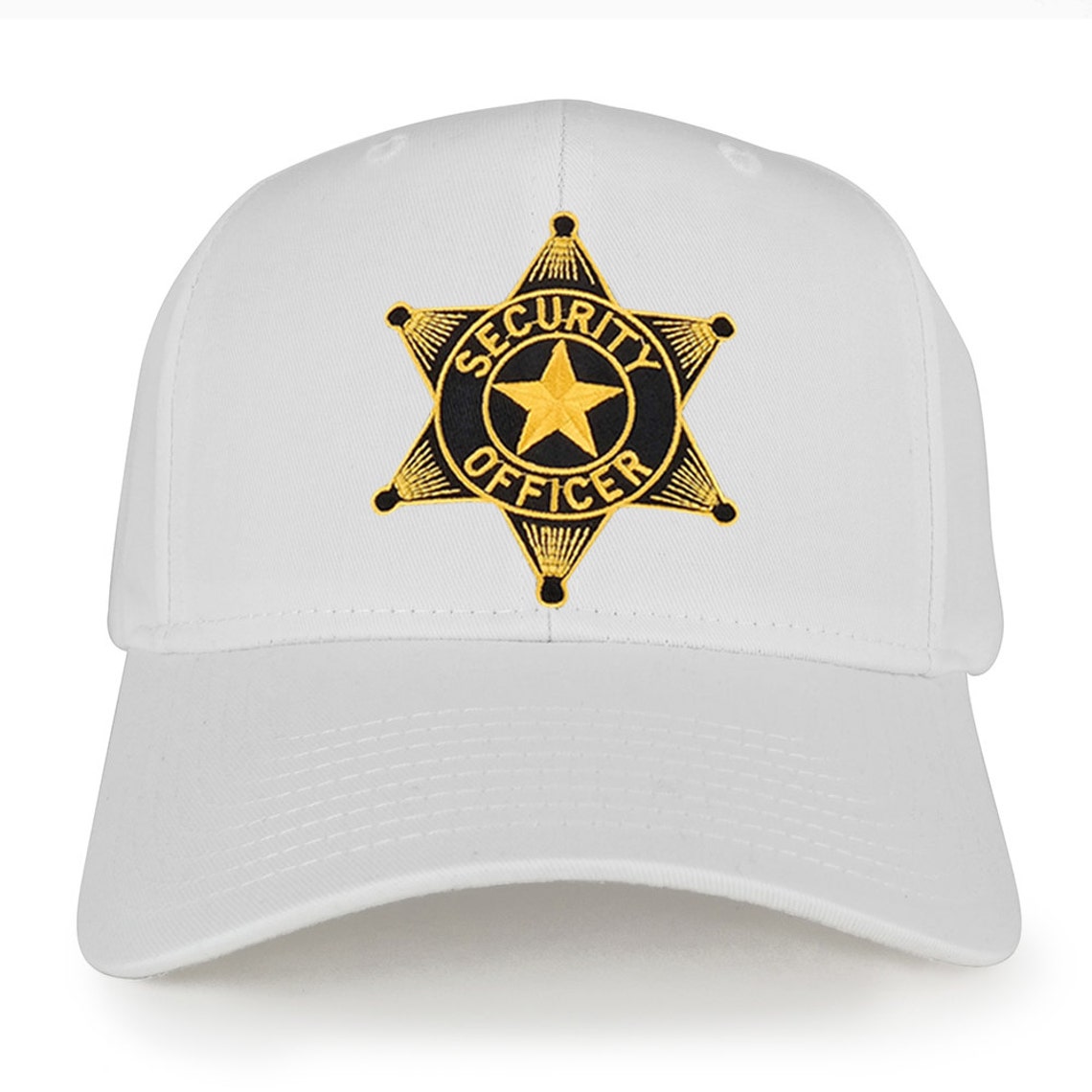 Security Officer Star Embroidered Black Gold Iron on Patch Adjustable ...