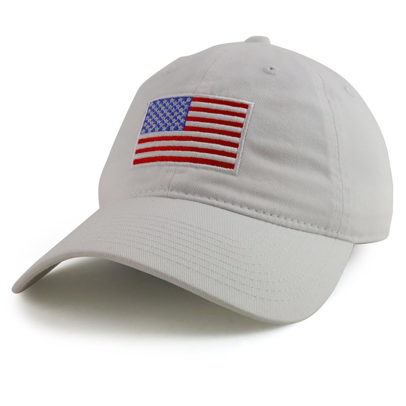 American Flag Embroidered Washed Soft Cotton Fitting Cap - Etsy