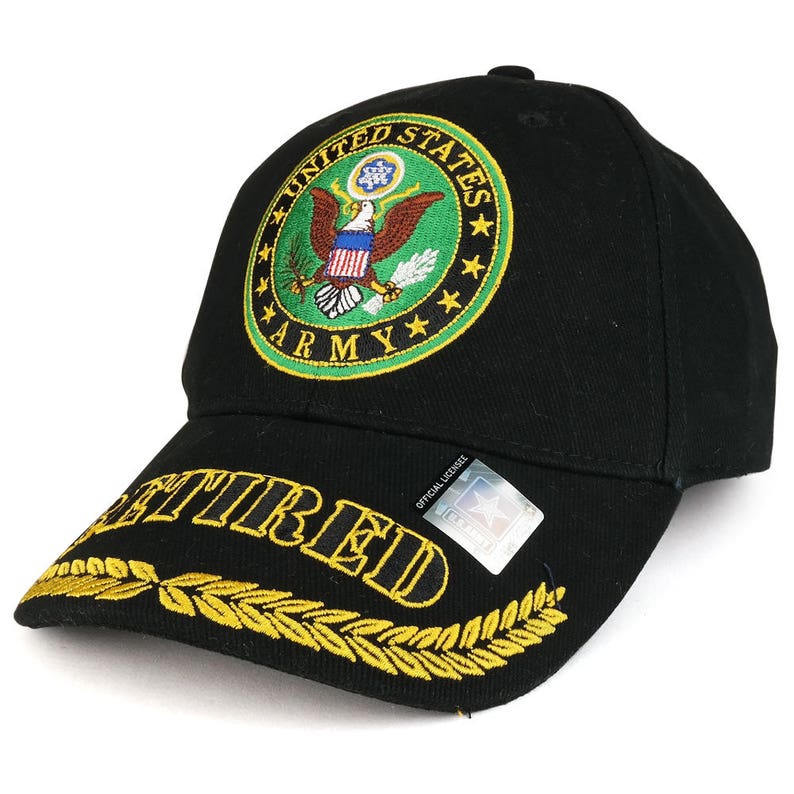 Officially Licensed US Army Retired With Emblem Embroidered - Etsy