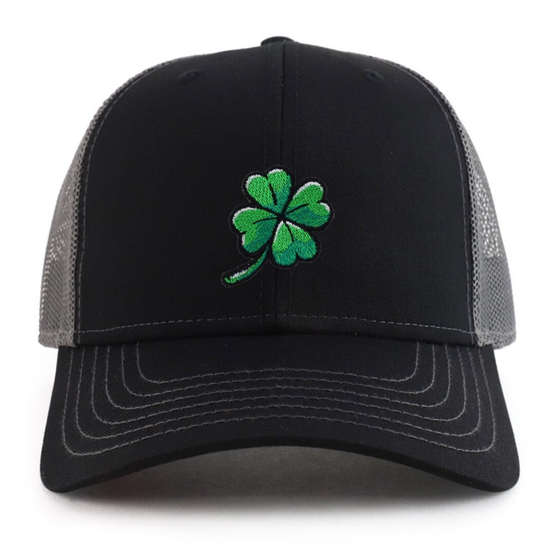 Four Leaf Lucky Clover Patch 2 Tone Mesh Back Trucker Cap - Etsy