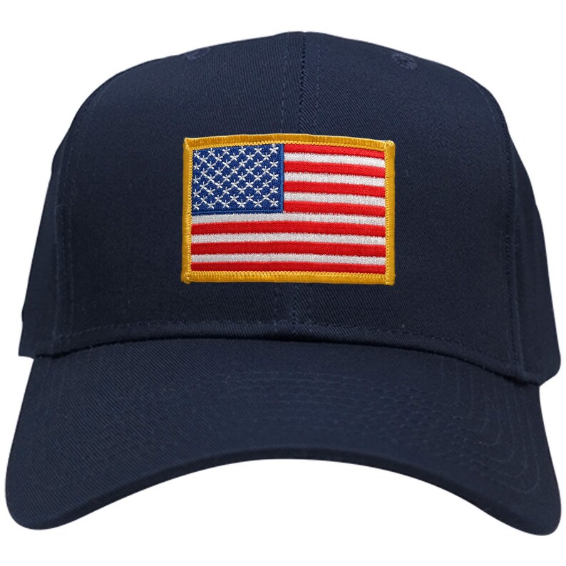 USA American Flag Logo Embroidered Iron on Patch Snap Back Cap - Etsy