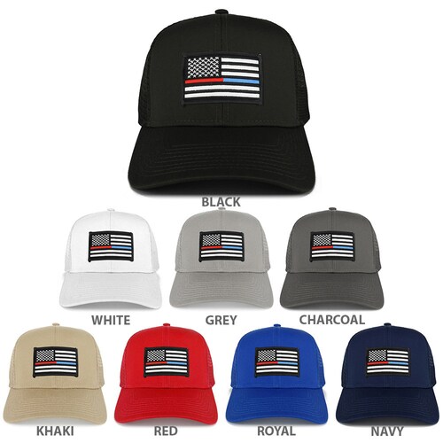 FLEXFIT American Flag Patch Snapback Trucker Mesh Cap - Etsy