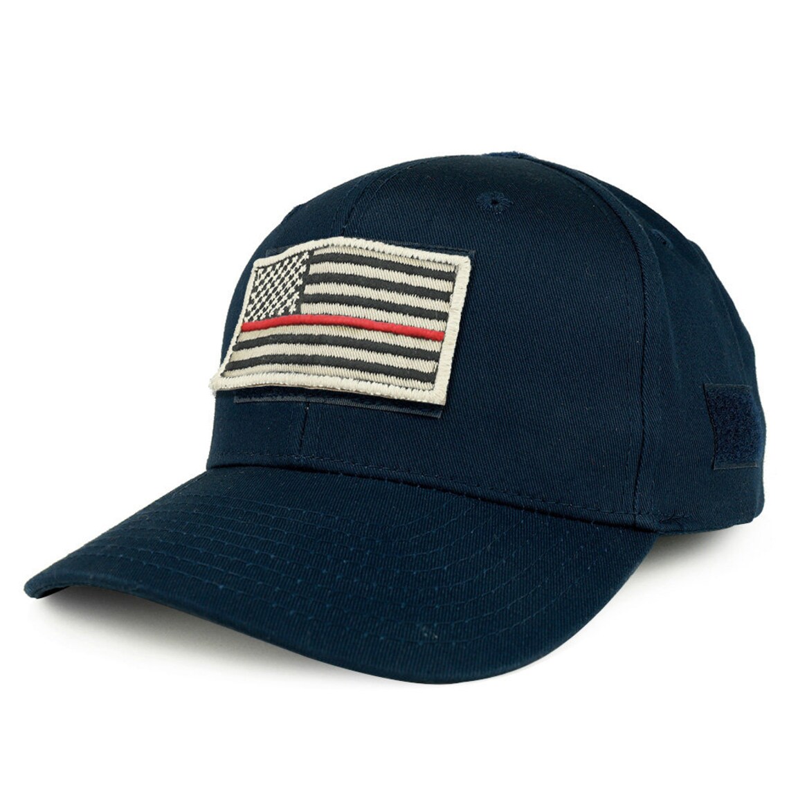 USA Stone Thin Red Flag Tactical Patch Structured Baseball Cap (T75-STN ...