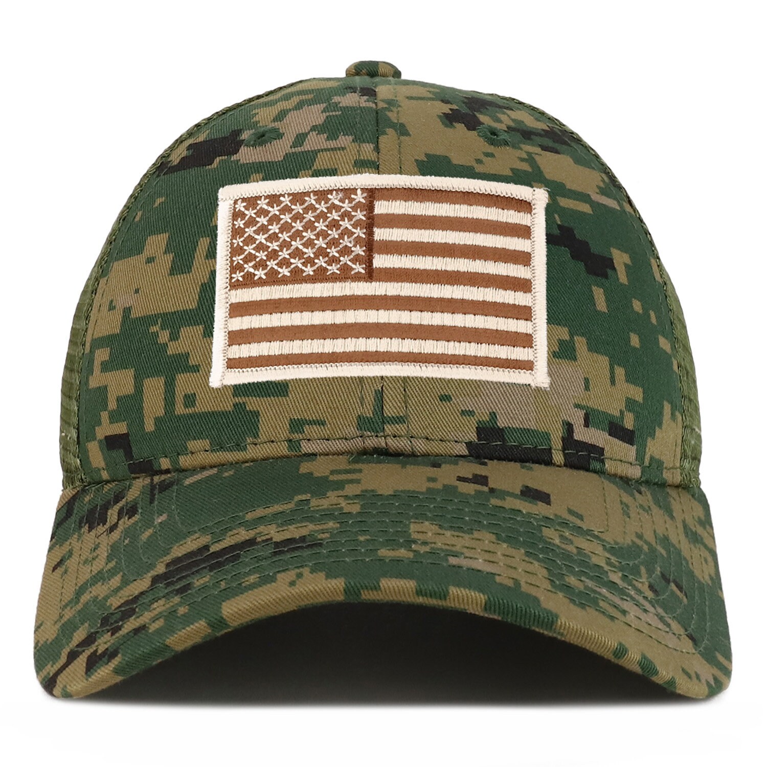 Desert American Flag Patch Camouflage Structured Mesh Trucker Cap - Etsy