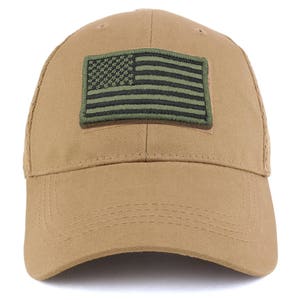 Usa Olive Flag Tactical Patch Cotton Adjustable Trucker Cap EC-MESH-OLV ...
