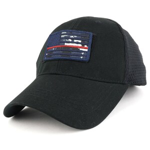 Usa Navy Thin Red Flag Tactical Patch Cotton Adjustable Trucker Cap (ec ...
