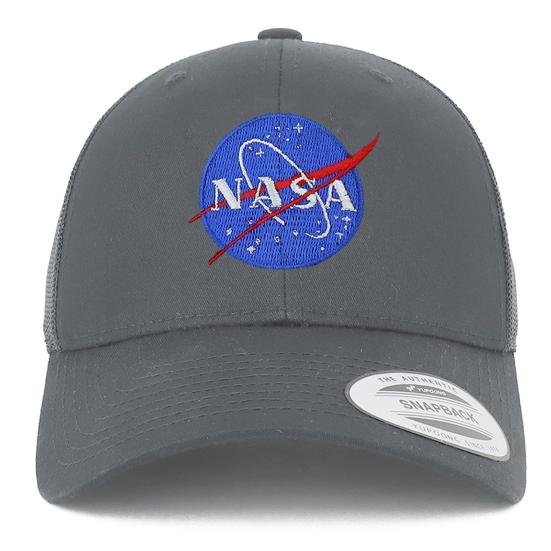 Oversize XXL NASA Insignia Logo Embroidered Retro Trucker Mesh | Etsy