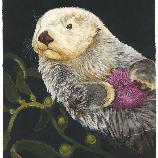 Sea Otter Art - Etsy