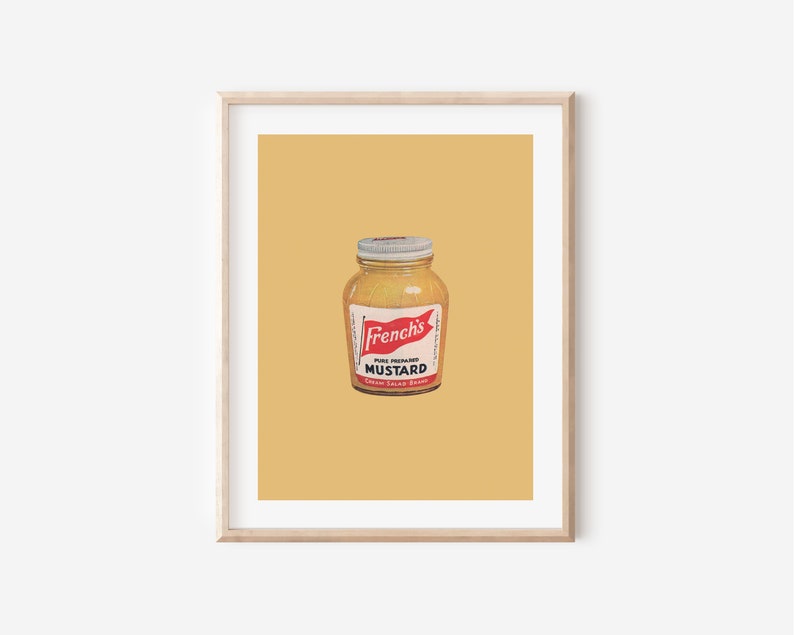 Ketchup and Mustard Poster Set, Printable Art, Vintage Food, Retro ...