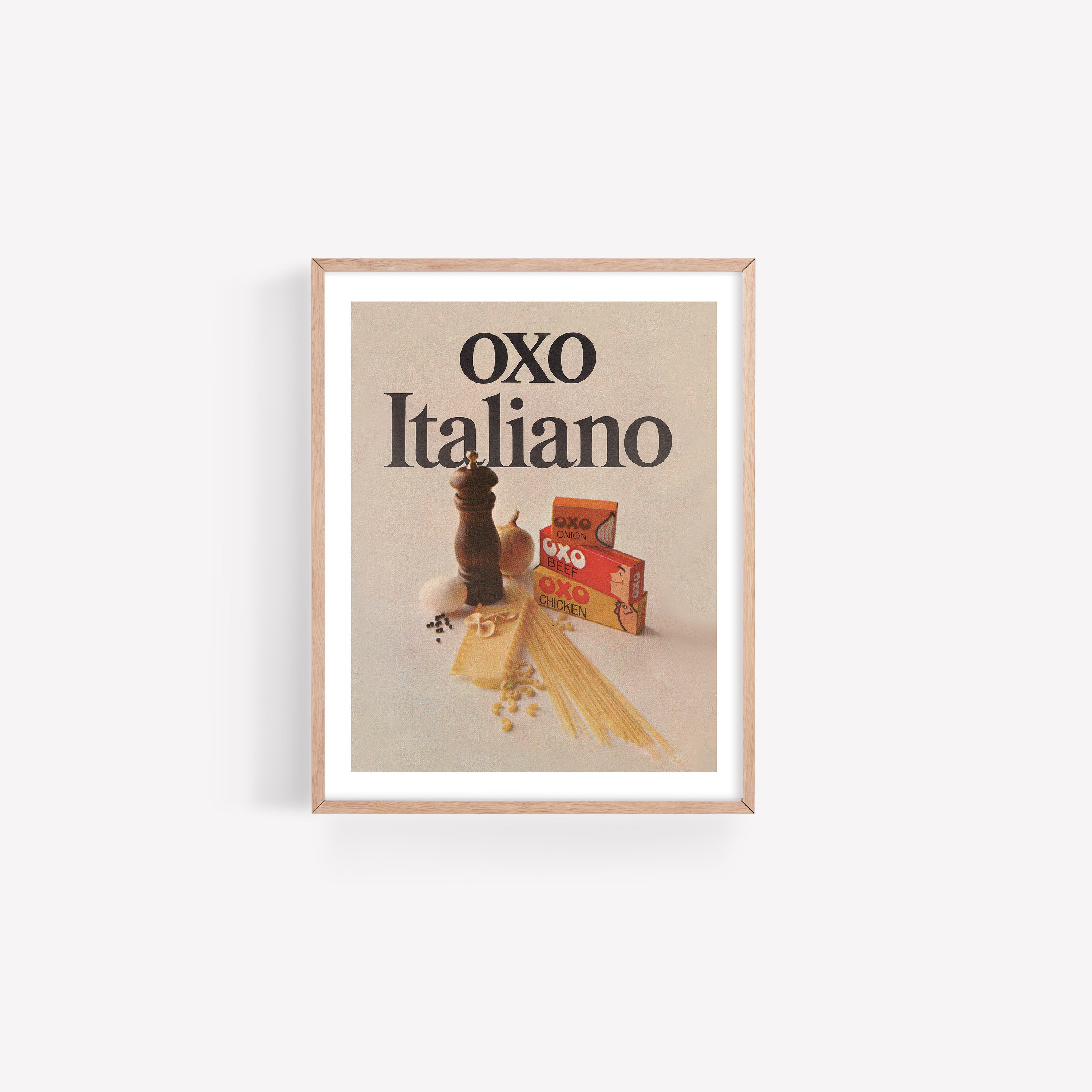 Vintage OXO Italiano Poster, Printable Art, Vintage Food Ad, Retro Kitchen Art, Vintage ...