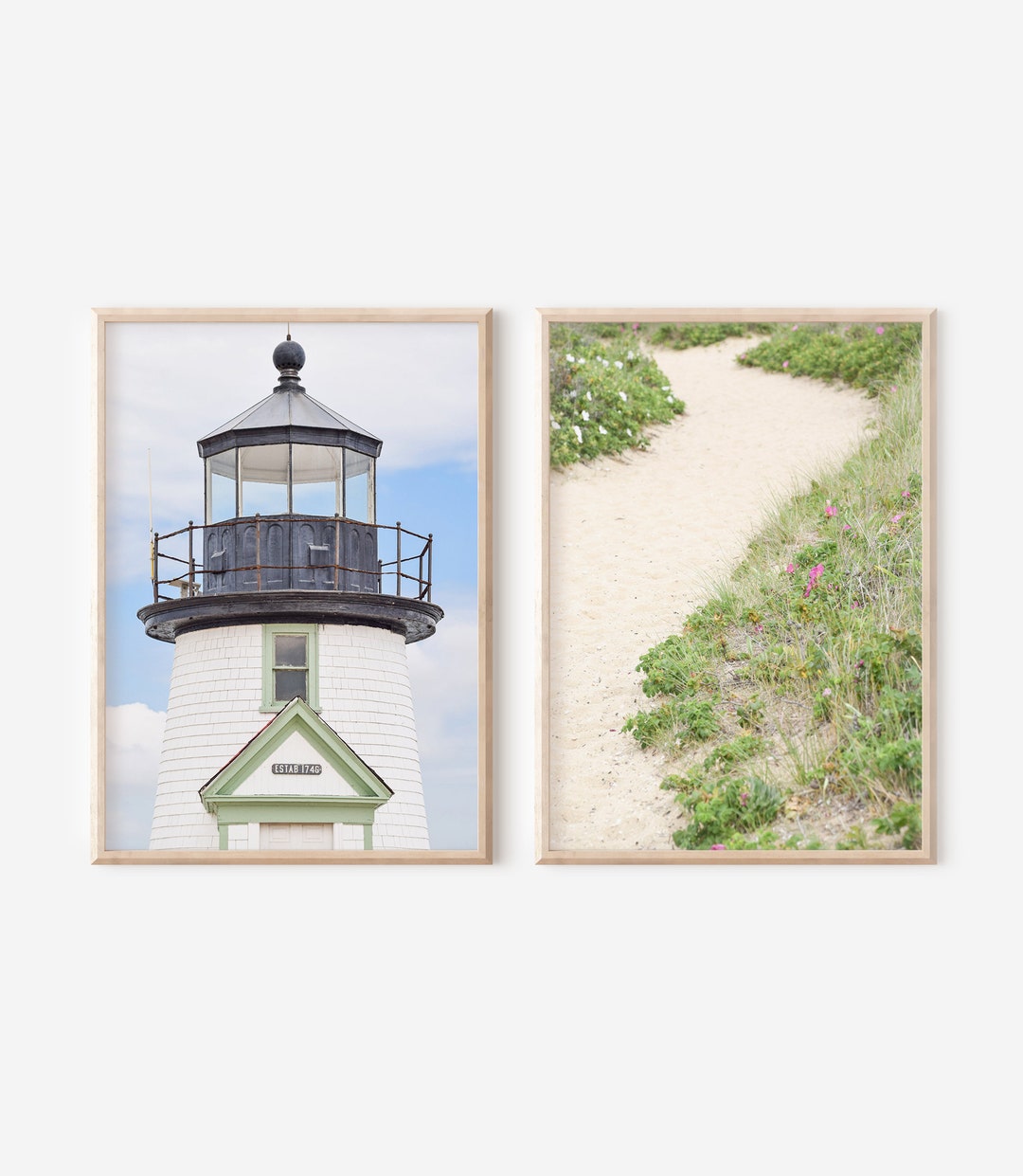Set of 2 Cape Cod Prints, Nantucket Wall Art, Lighthouse Photography ...