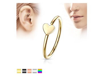 Heart Nose Ring - Etsy