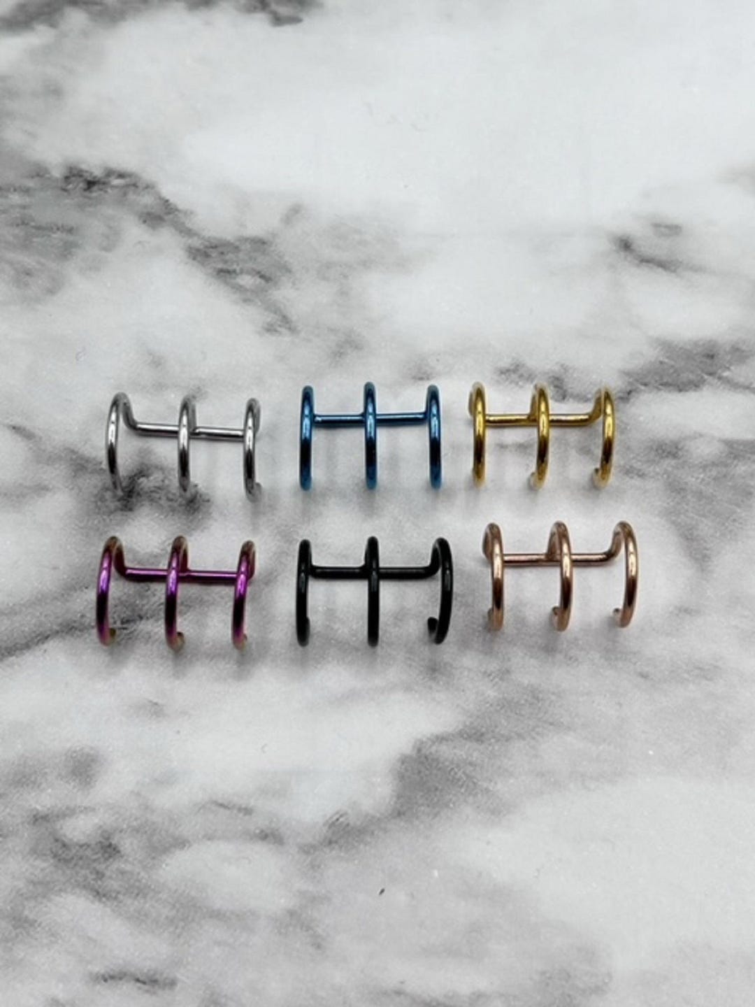 Triple Ring Surgical Steel Ear Cuff: Adjustable Non-piercing Cartilage Jewelry - Etsy