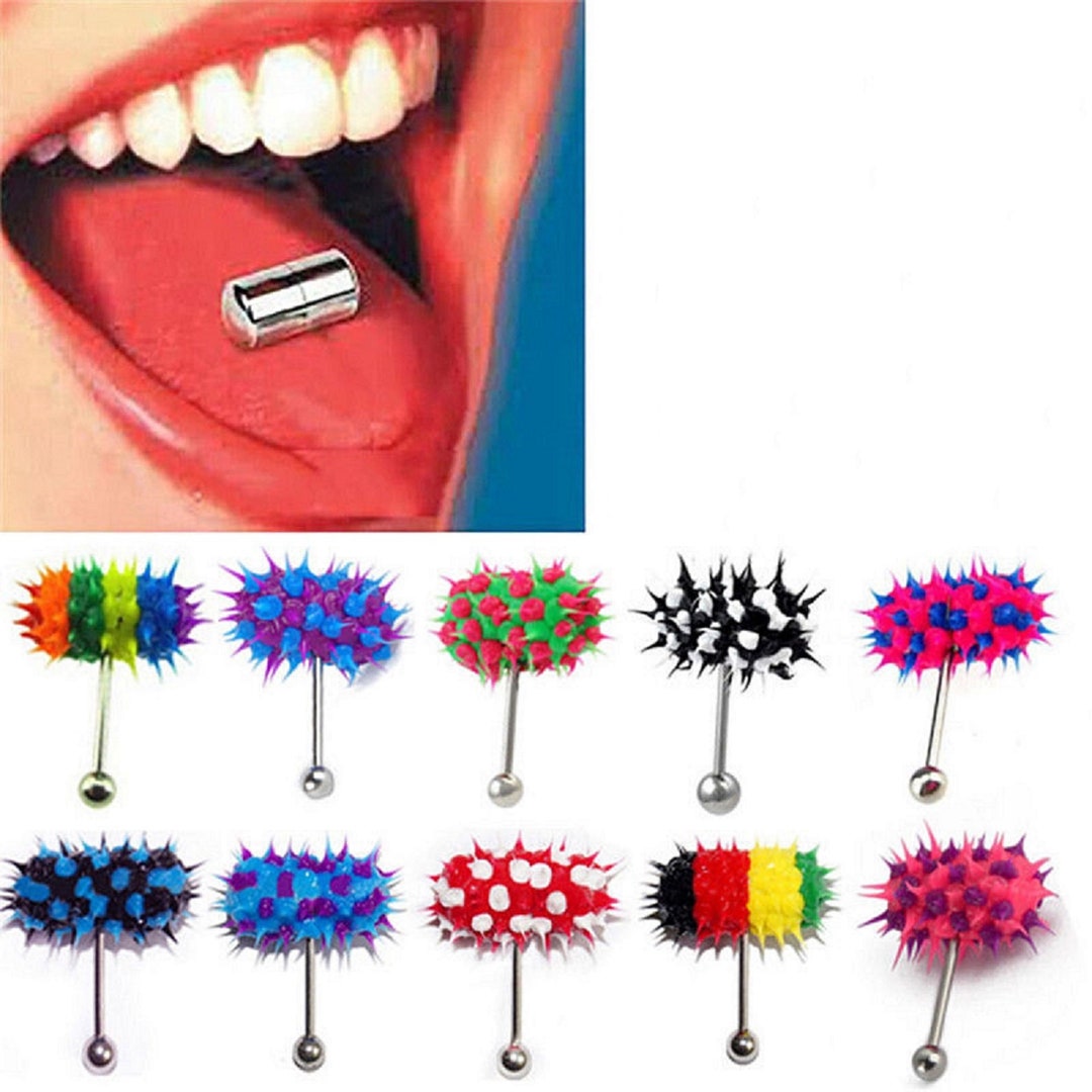 Vibrating Tongue Barbell Rings With 2 Batteries 316L Surgical - Etsy