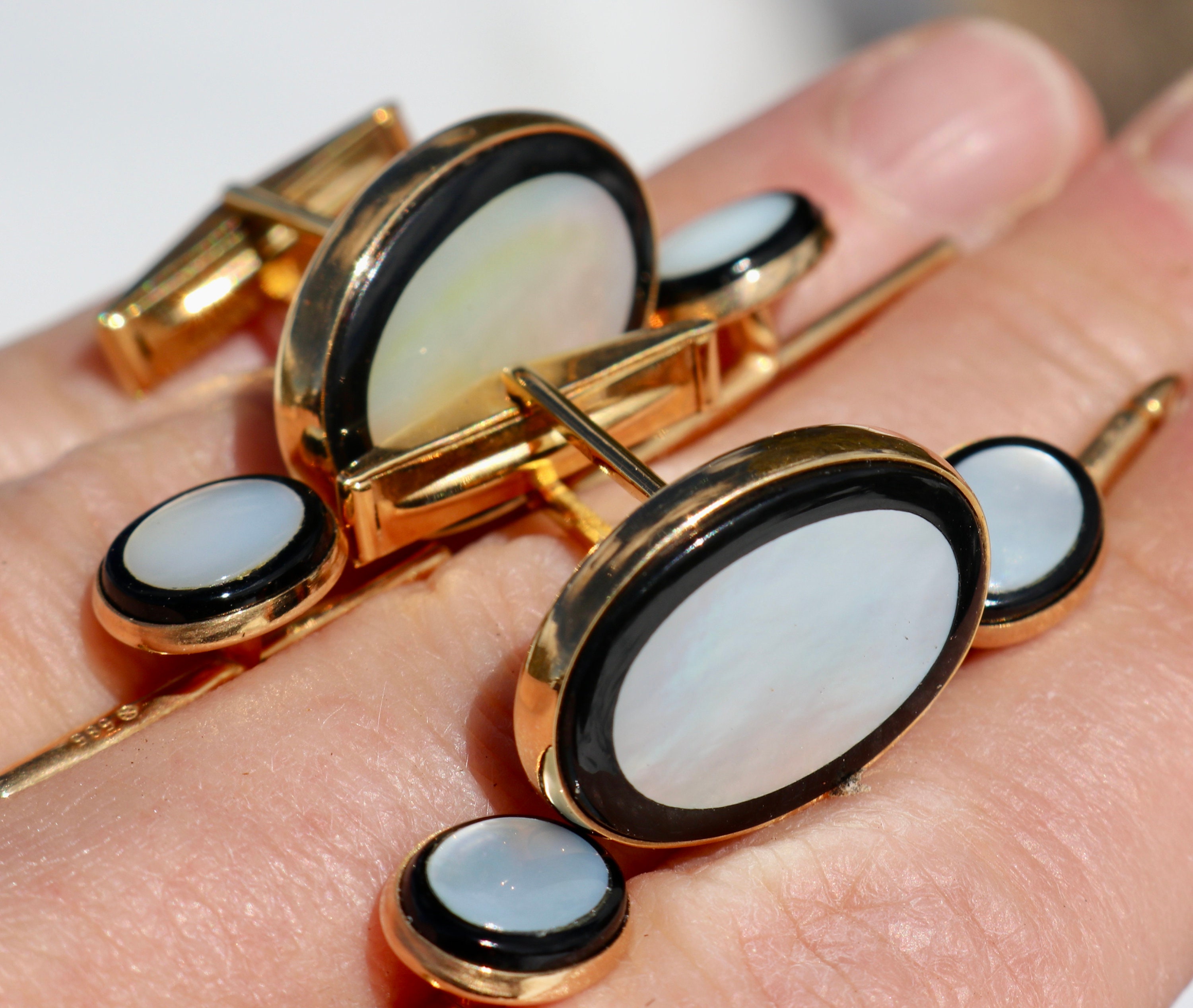 Dolan-Bullock 14K solid yellow gold 14.9 grams cuff links - Etsy Polska