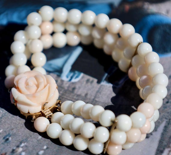 14K 585 Solid Yellow Gold Clasp Stations 7" ANGEL SKI… - Gem