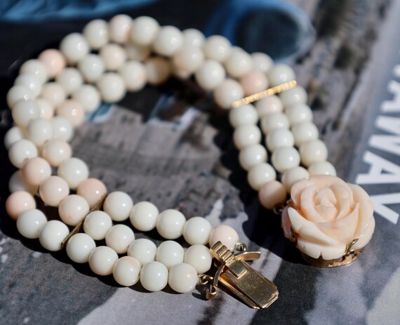 14K 585 Solid Yellow Gold Clasp Stations 7" ANGEL SKI… - Gem