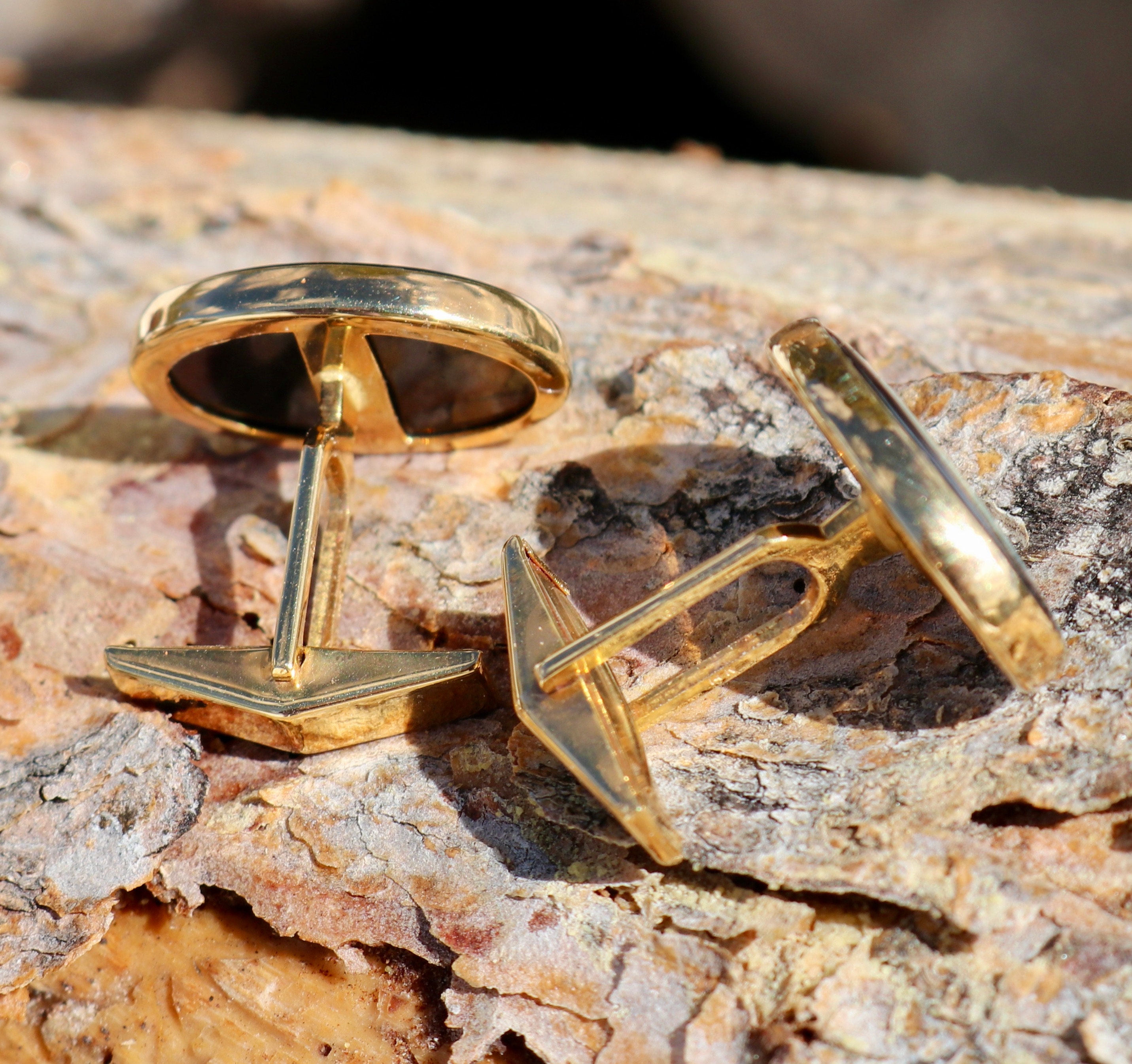 Dolan-Bullock 14K solid yellow gold 14.9 grams cuff links - Etsy Polska