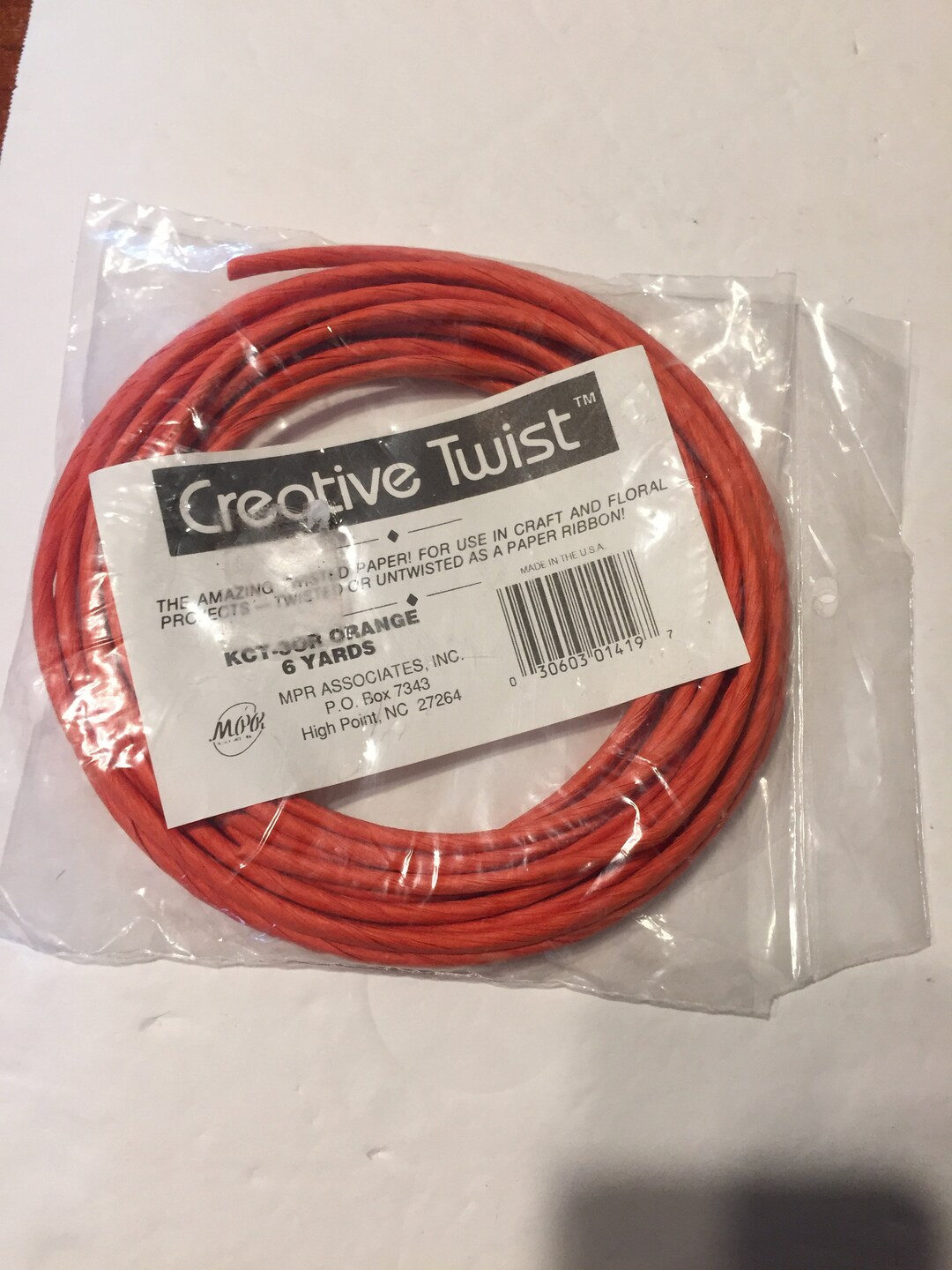 Paper Twist 6 Yards Orange , Natural ,brite Yellow Your Choice - Etsy