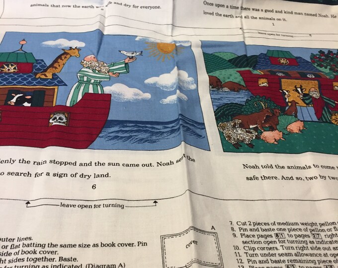 1 Uncut Noah's Ark Fabric Book Panel to Make - Etsy
