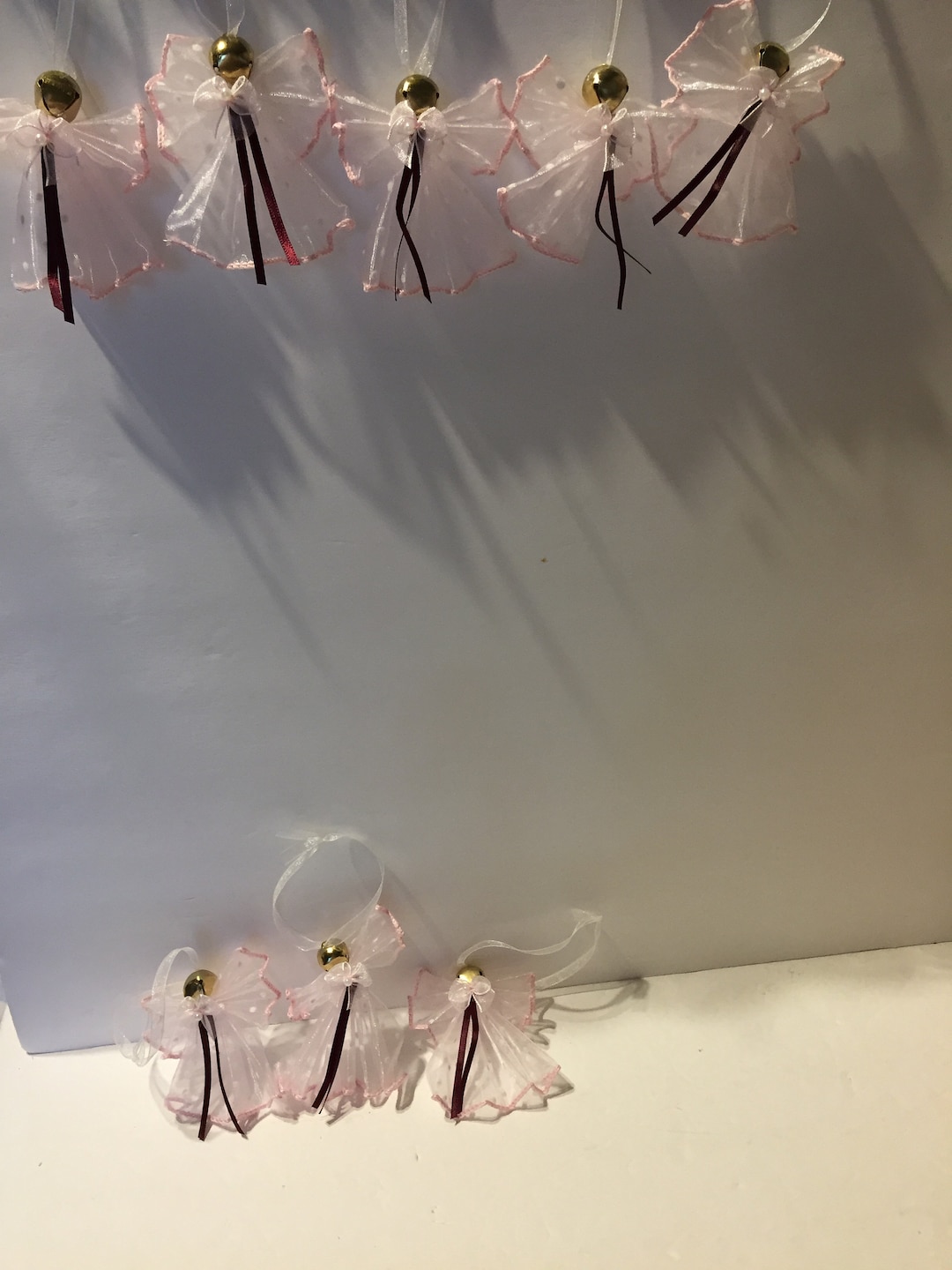 8 Handcrafted Wired Ribbon Angel Decorated Ornaments - Etsy