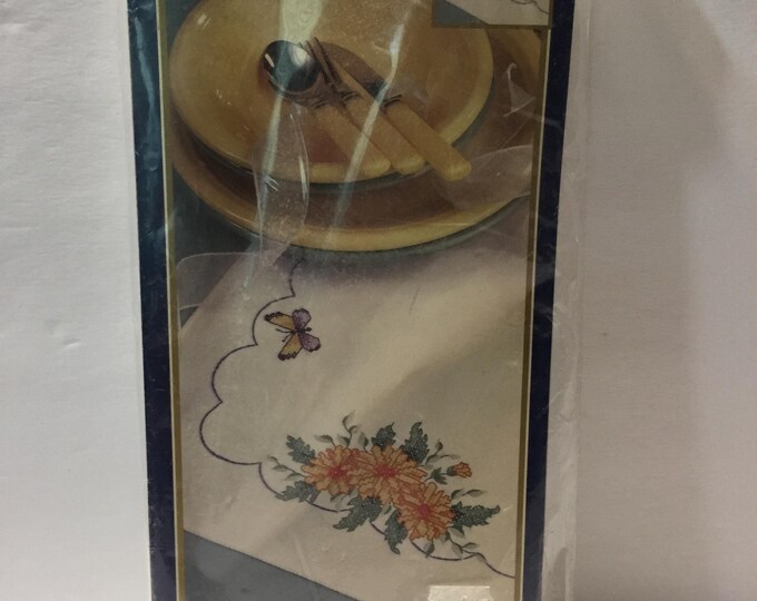 Bucilla Stamped Cross Stitch and Embroidery Wildflowers Table Runner - Etsy