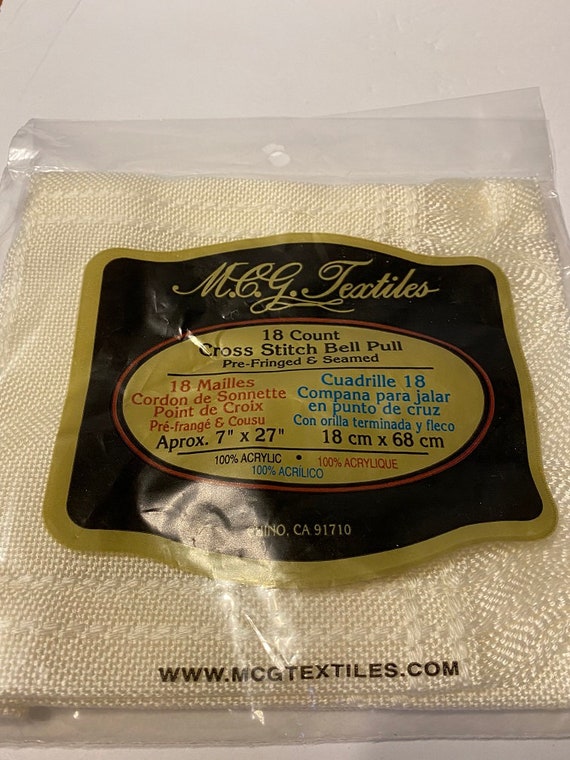 M.C.G. Textiles 18 Count Cross Stitch Bell Pull Fabric Pre - Etsy