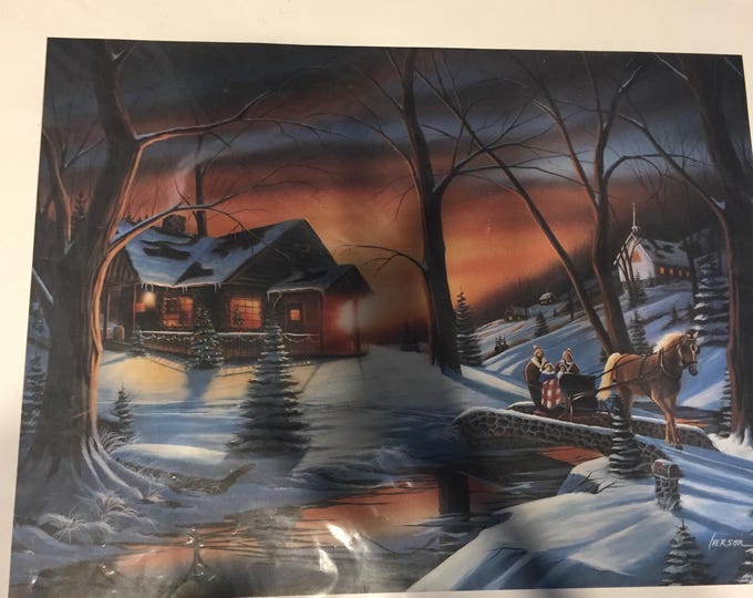 Vintage Terry Redlin Dashing Through the Snow Unopened 1996 Print - Etsy