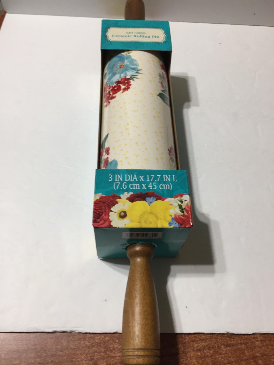 Pioneer Woman Ree Drummond Fancy Flourish Ceramic Rolling Pin New Boxed ...