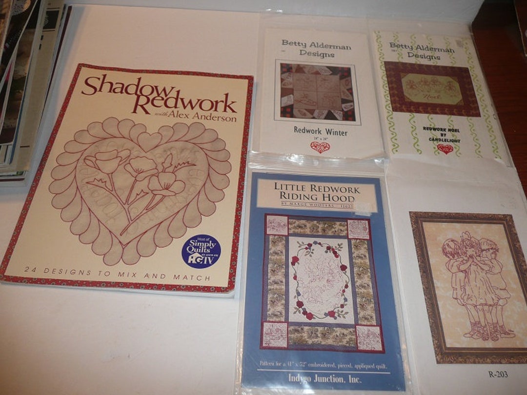 Redwork Riding Hood, Winter , Noel Patterns , Shadow Redwork Book ...