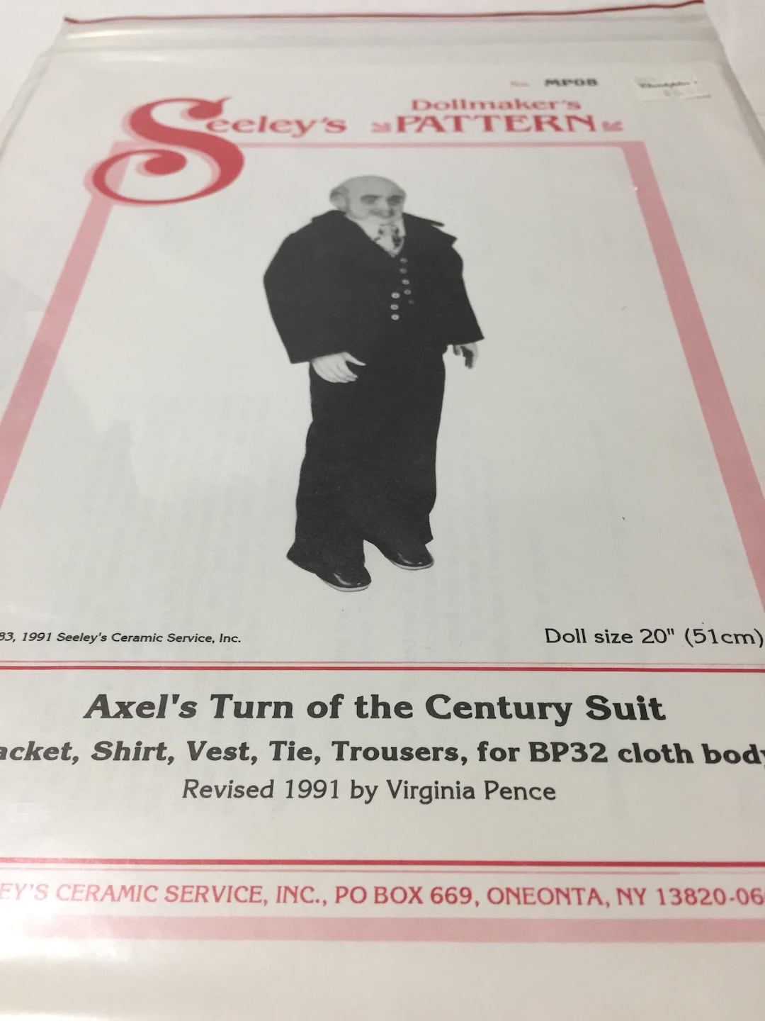 1 Vintage Seeley's Dollmaker's Patterns Axel's Turn of the Century Suit ...