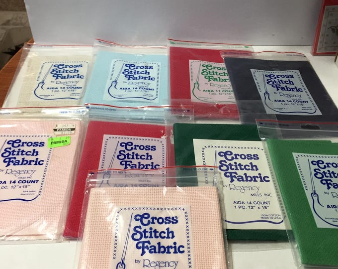 10 Regency 14 Count Cross Stitch Aida Cloth Assorted Colors - Etsy