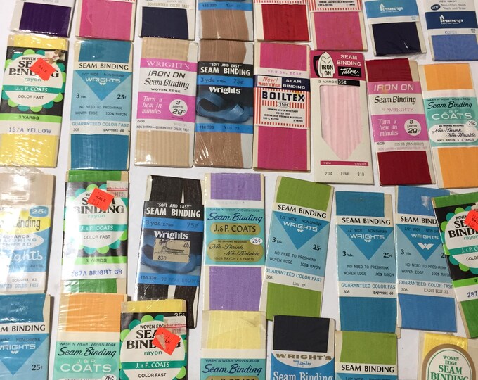 44 Seam Binding Vintage New Old Stock Rayon & Polyester - Etsy