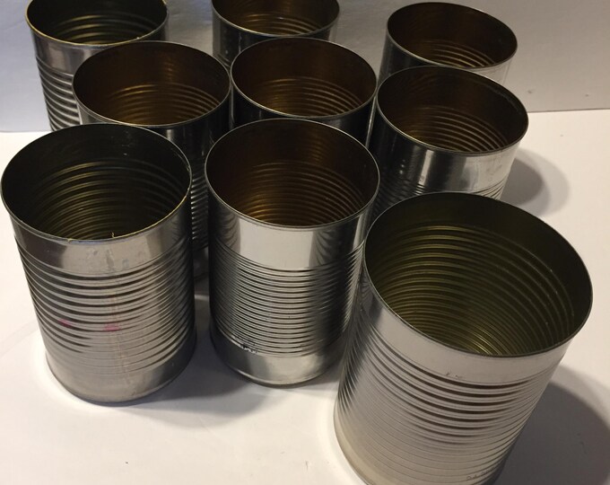 9 Empty Tin Cans 2 Sizes - Etsy