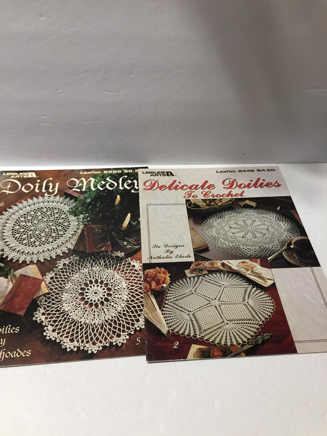 2 Leisure Arts Doily Crochet Leaflets Medley & Delicate - Etsy