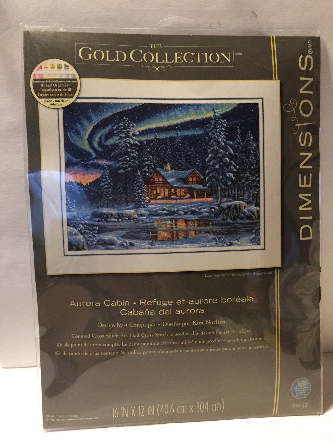 Dimensions the Gold Collection Aurora Cabin Cross Stitch Kit - Etsy
