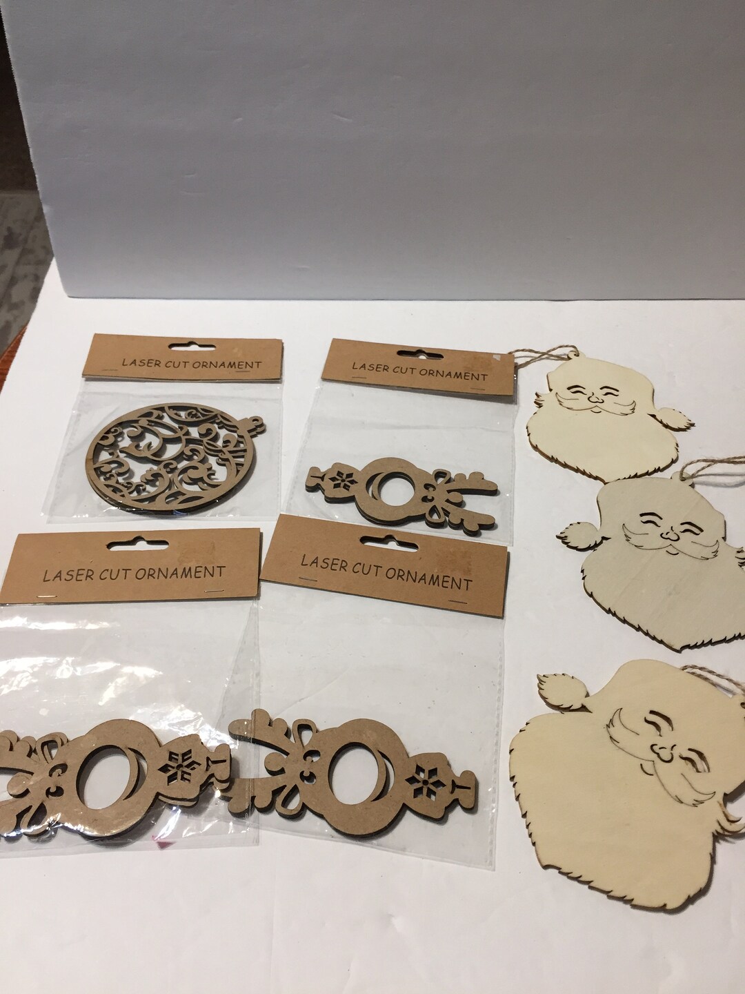 Laser Cut Elf, Round Ornament, Reindeer, Santa Claus, Snowflakes, Pick ...