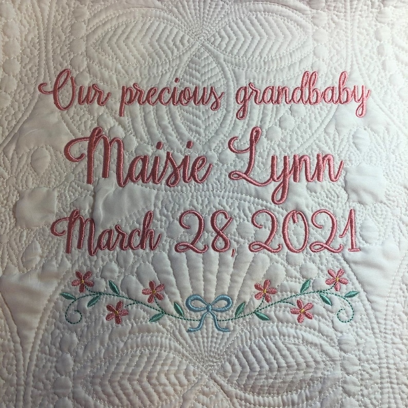 Monogram Baby Blanket Personalized Baby Quilt Monogrammed | Etsy