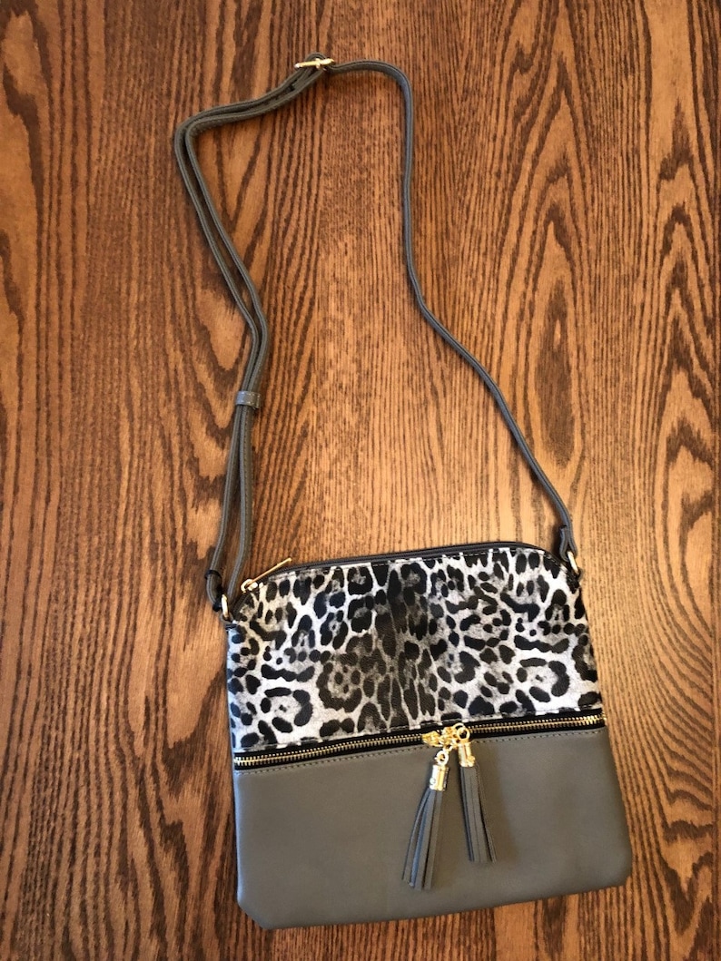 Leopard Crossbody Monogram Crossbody Purse Monogrammed - Etsy