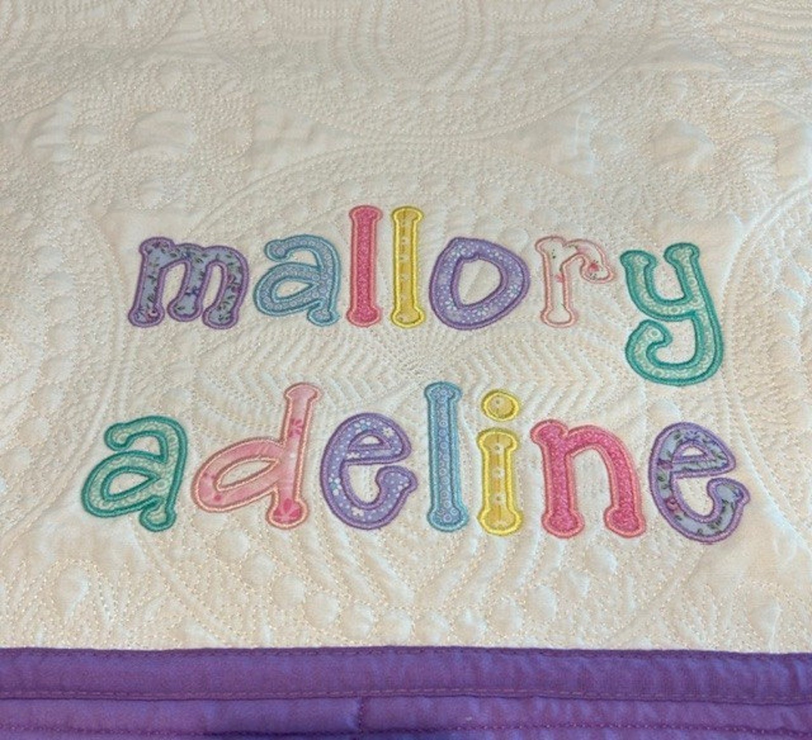 Monogram Baby Blanket, Personalized Baby Quilt, Monogrammed Baby Quilt ...