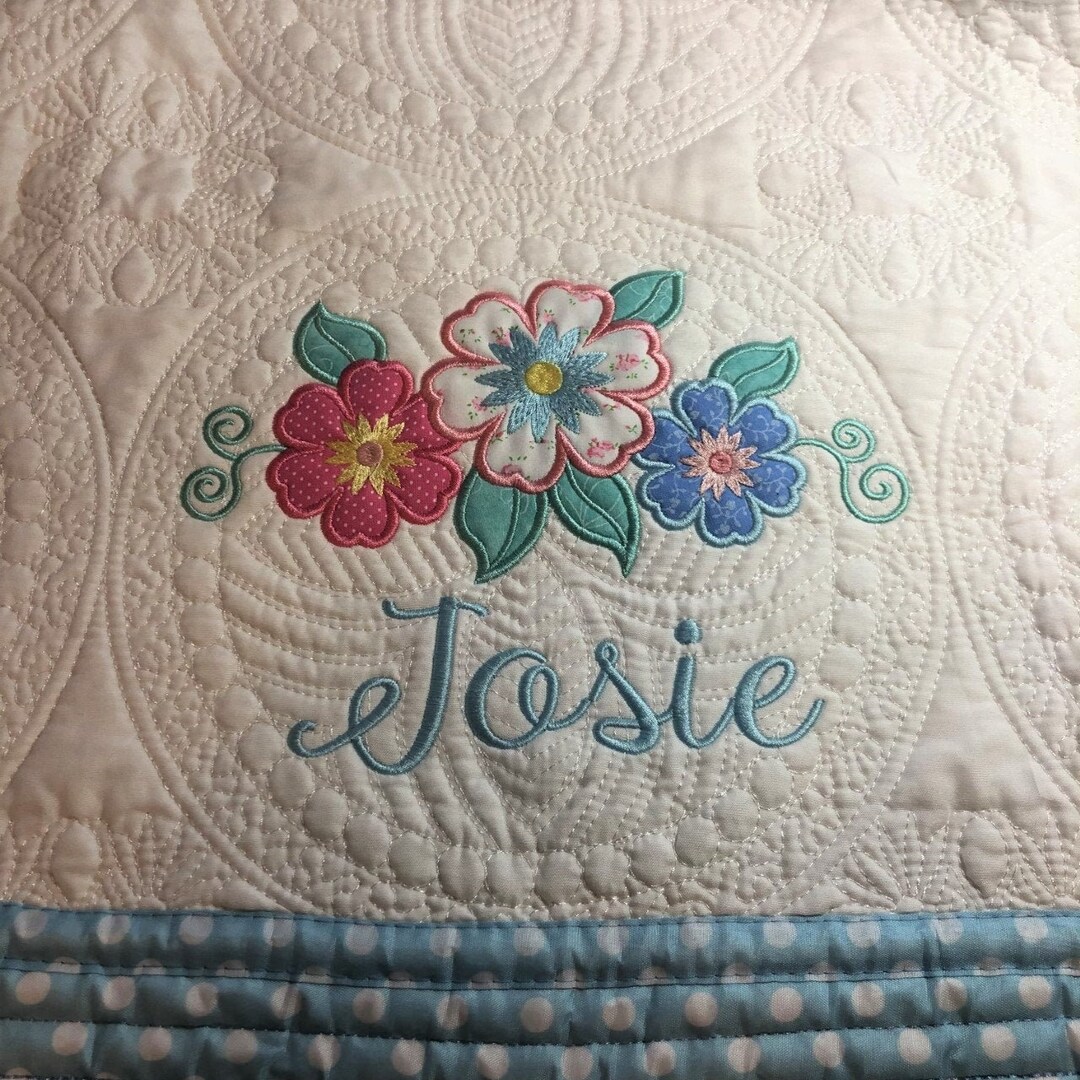Monogram Baby Blanket, Personalized Baby Quilt, Monogrammed Baby Quilt ...