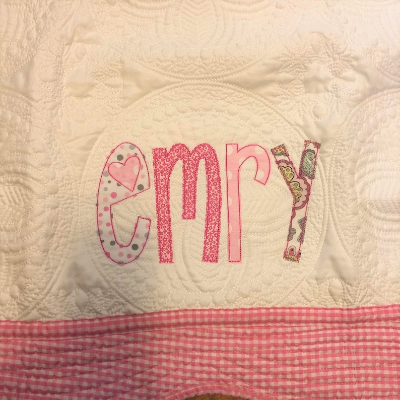 Monogram Baby Blanket Personalized Baby Quilt Monogrammed - Etsy