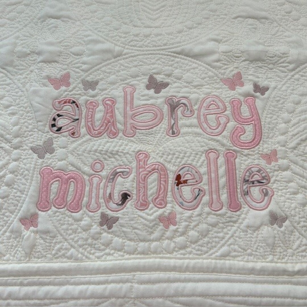 Monogrammed Baby Blanket, Personalized Baby Quilt, Monogram Baby Quilt ...