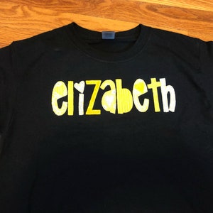 Monogram Tshirt, Custom Name Tee Shirt, Short Sleeve Tee, Kids Personalized Shirt, YOUTH ...