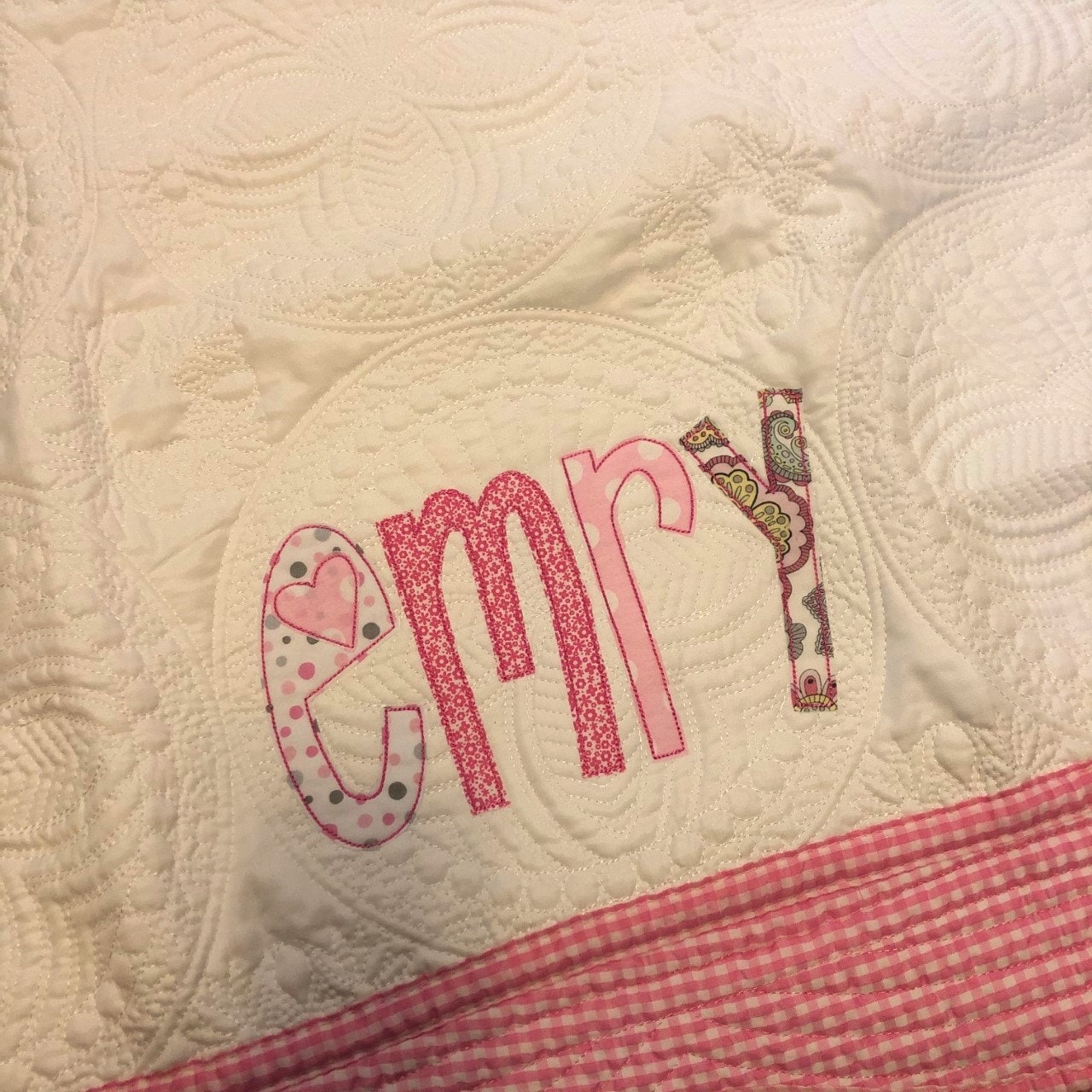 Monogram Baby Blanket Personalized Baby Quilt Monogrammed | Etsy