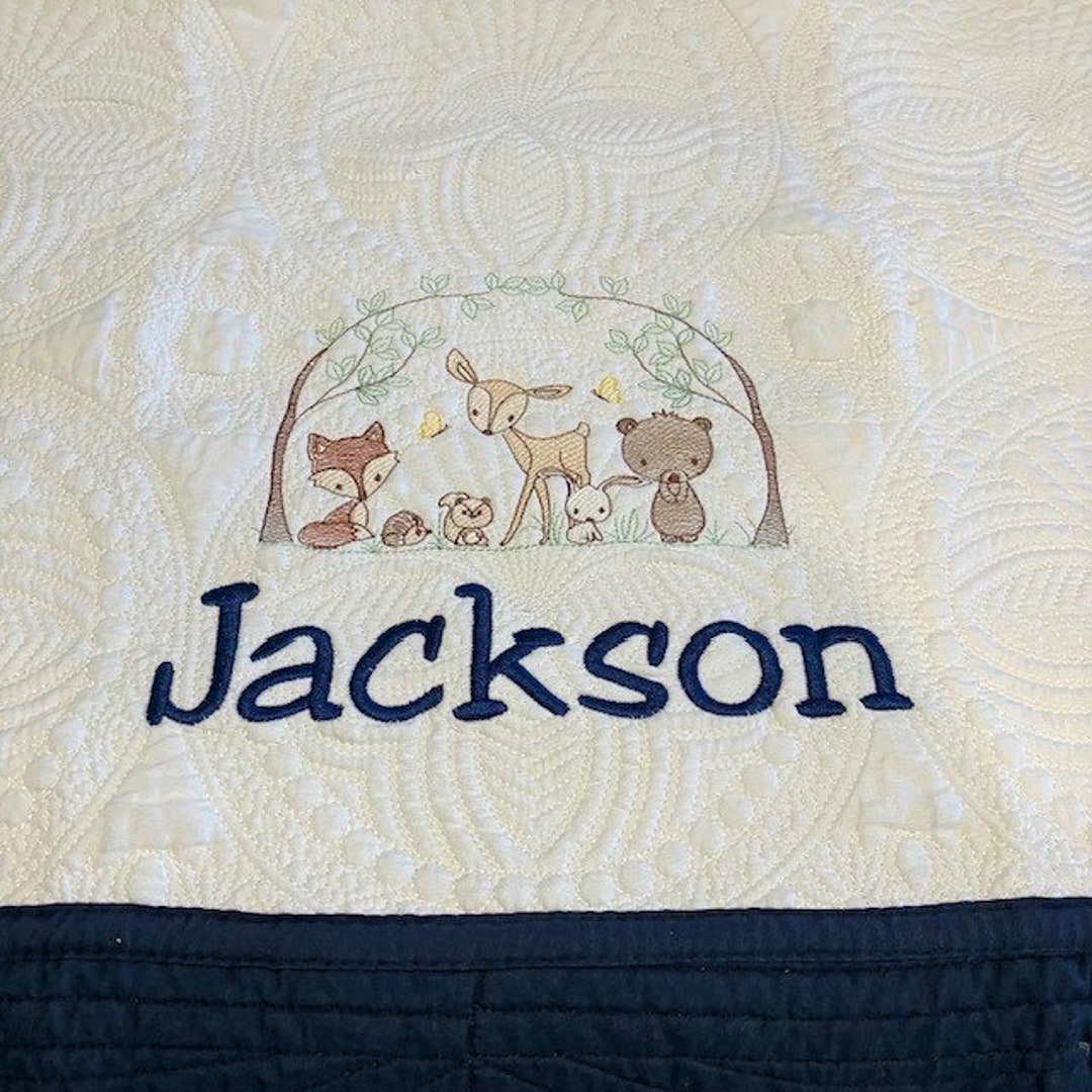 Monogram Baby Blanket, Personalized Baby Quilt, Monogrammed Baby Quilt ...