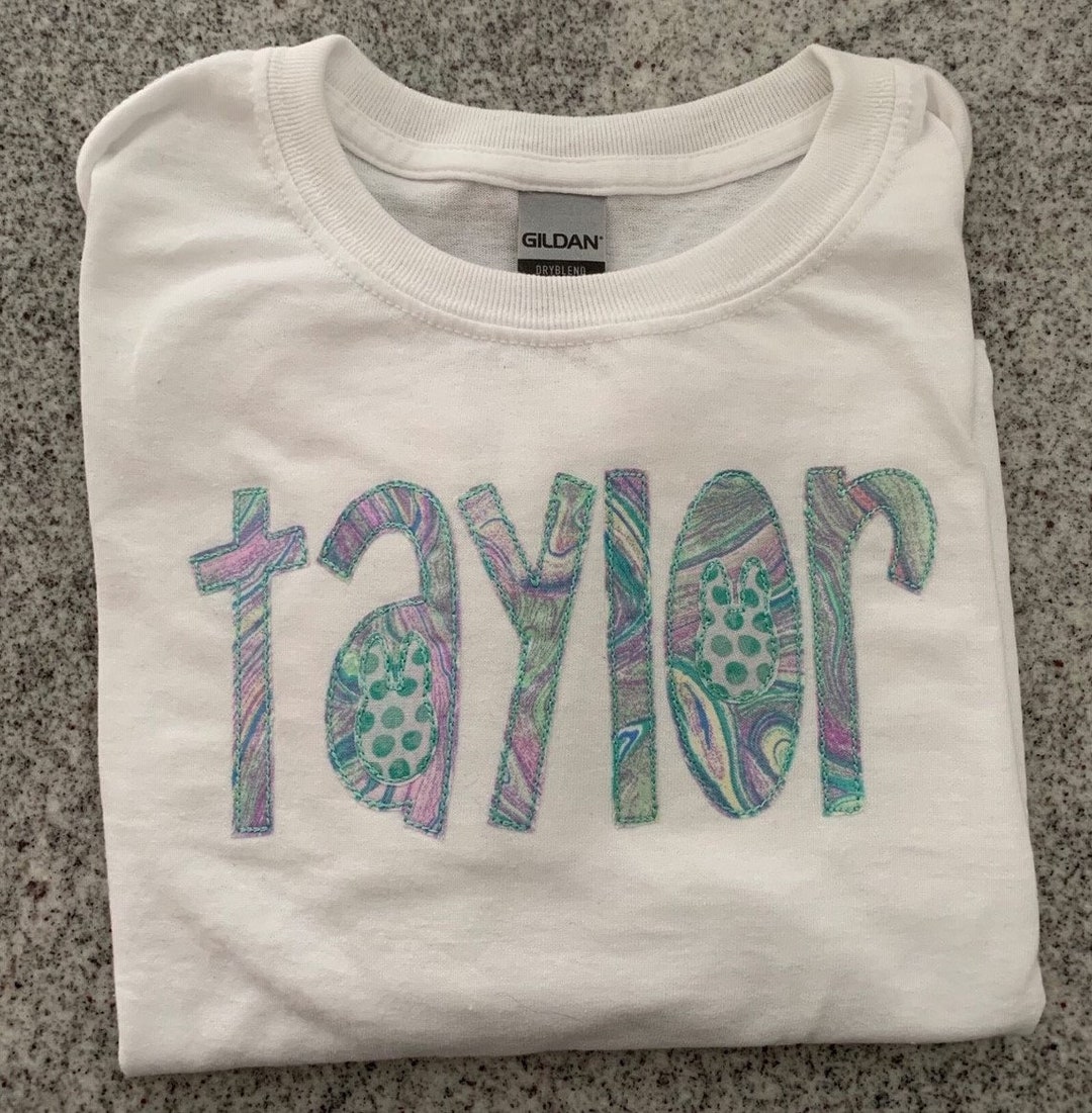 Monogram Tshirt, Custom Name Tee Shirt, Short Sleeve Tee, Kids ...