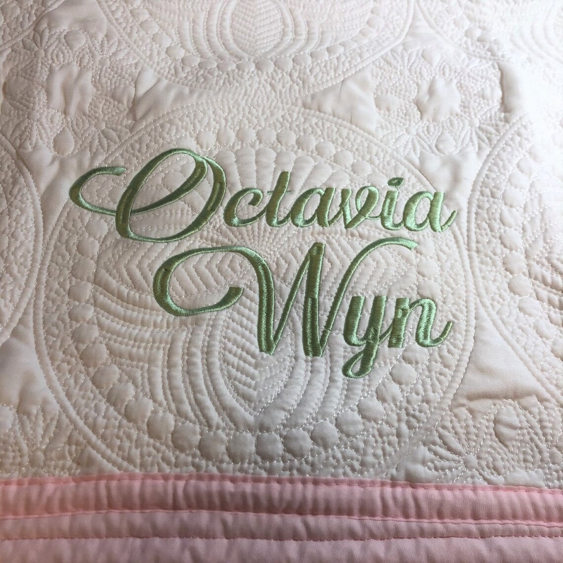 Monogrammed Baby Quilt, Monogram Baby Blanket, Personalized Baby Quilt ...