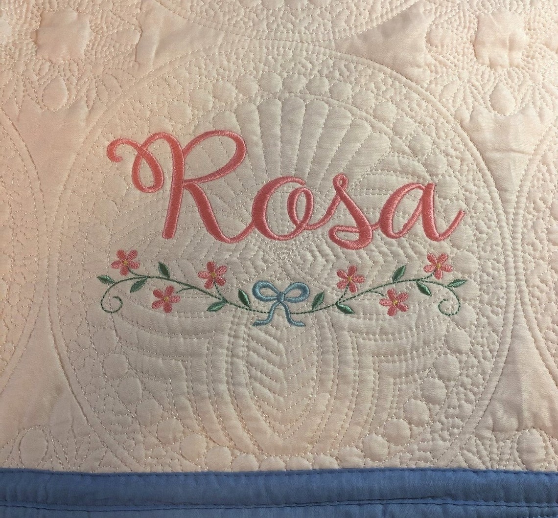 Monogram Baby Blanket, Personalized Baby Quilt, Monogrammed Baby Quilt ...