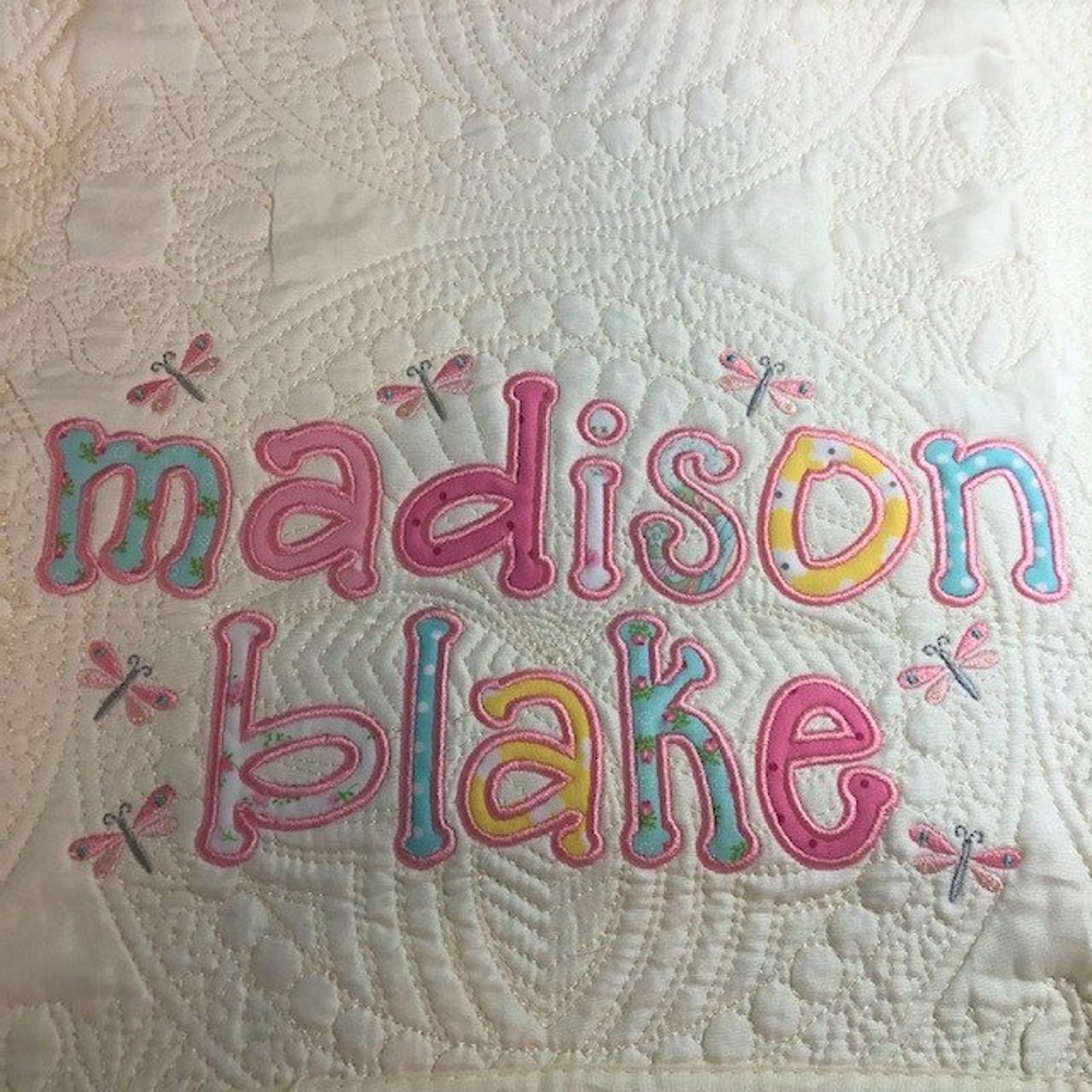 Monogrammed Baby Blanket, Personalized Baby Quilt, Monogram Baby Quilt ...